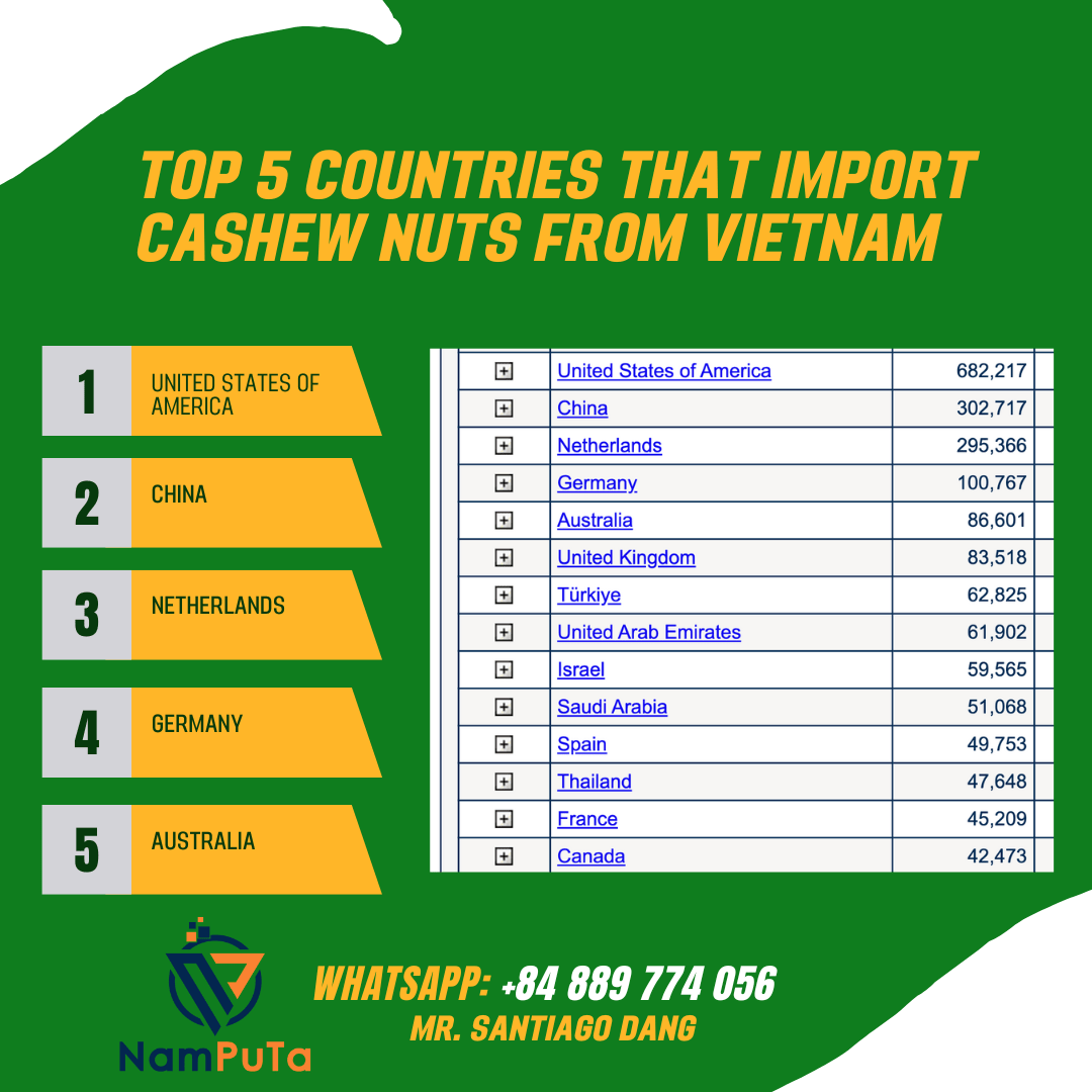 𝐓𝐨𝐩 5 𝐜𝐨𝐮𝐧𝐭𝐫𝐢𝐞𝐬 𝐭𝐡𝐚𝐭 𝐢𝐦𝐩𝐨𝐫𝐭 𝐜𝐚𝐬𝐡𝐞𝐰 𝐧𝐮𝐭𝐬 𝐟𝐫𝐨𝐦 𝐕𝐢𝐞𝐭𝐧𝐚𝐦 - NamPuTa Joint ...